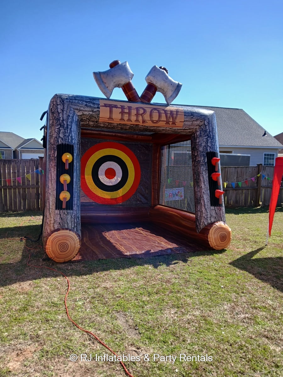 Timber Axe Throw Game - Waterslides, Bounce Houses, Table, and Chair ...